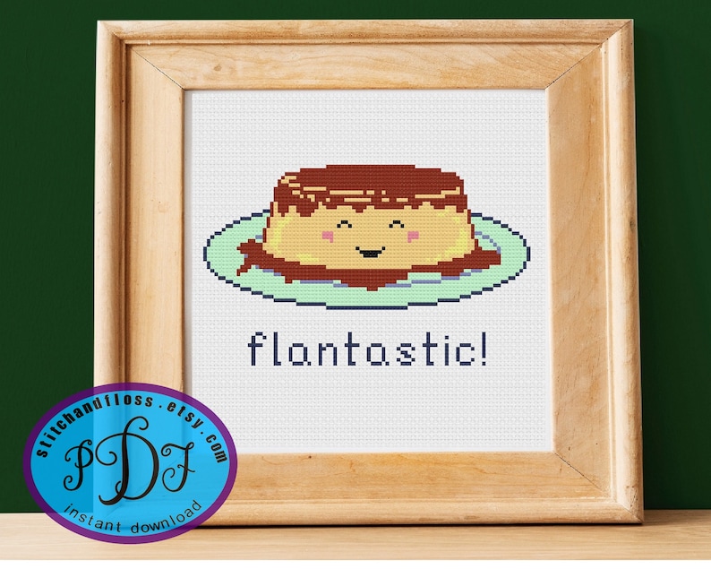 Flantastic! - Cute Original Cross Stitch Pattern PDF Instant Digital ...