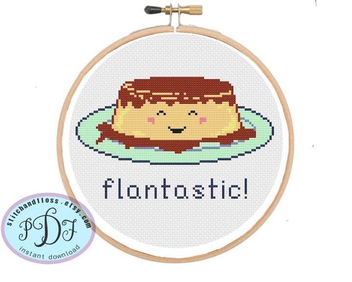 Flantastic! - Cute Original Cross Stitch Pattern PDF Instant Digital ...