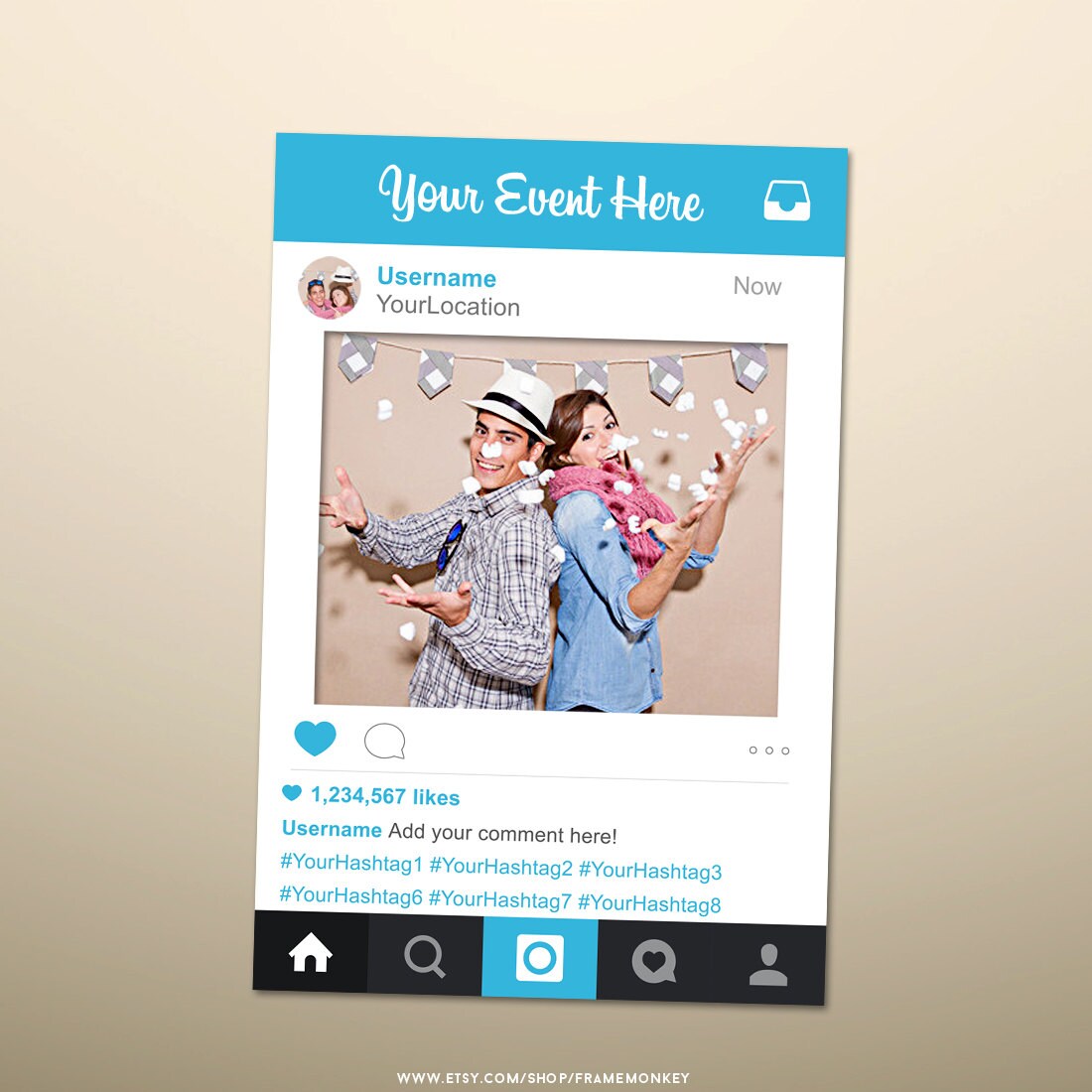 Instagram Photo Prop Photo Booth Props Instagram Sign | Etsy