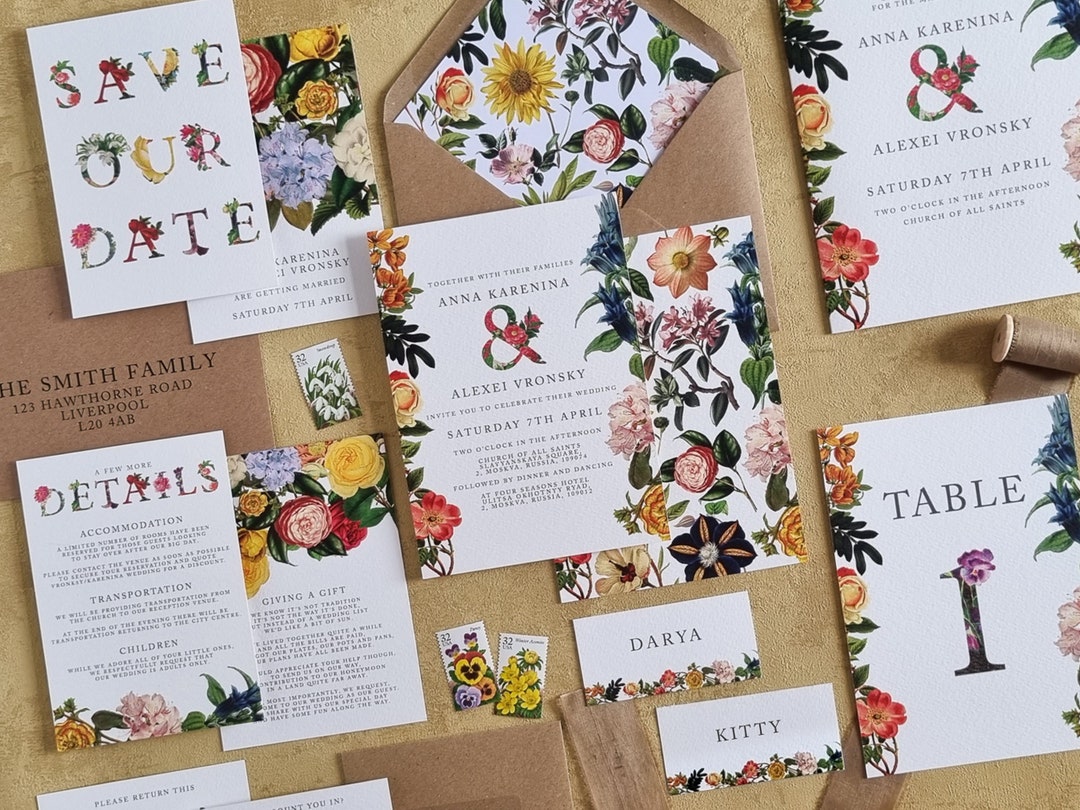 Floribunda Wedding Invitations | Stationery Suite | Save the Dates ...