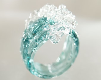 Blue Wave Ring | Etsy