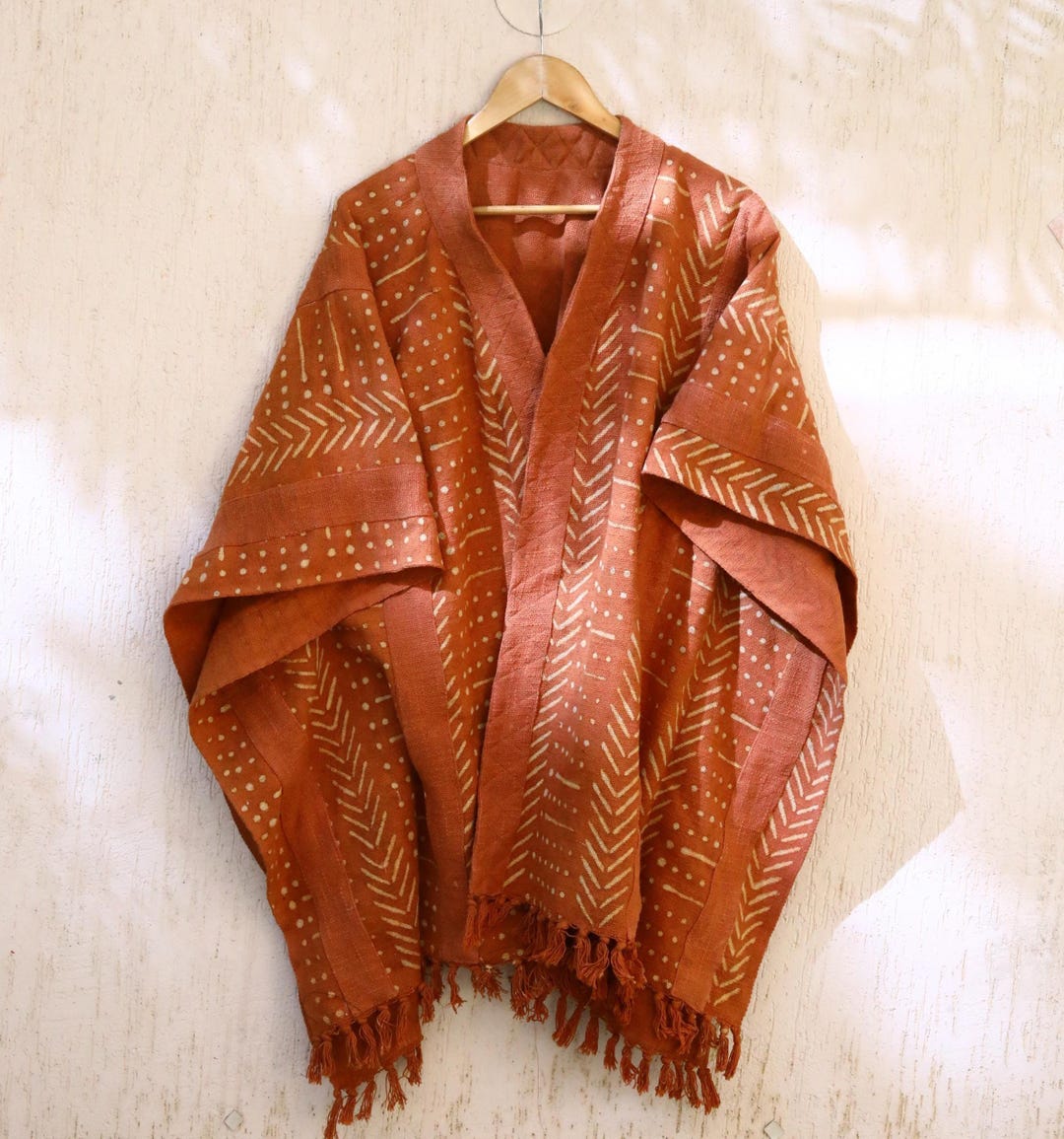 Elegant Mudcloth Rust Shrug African Style Beautiful Winters Shrug for ...