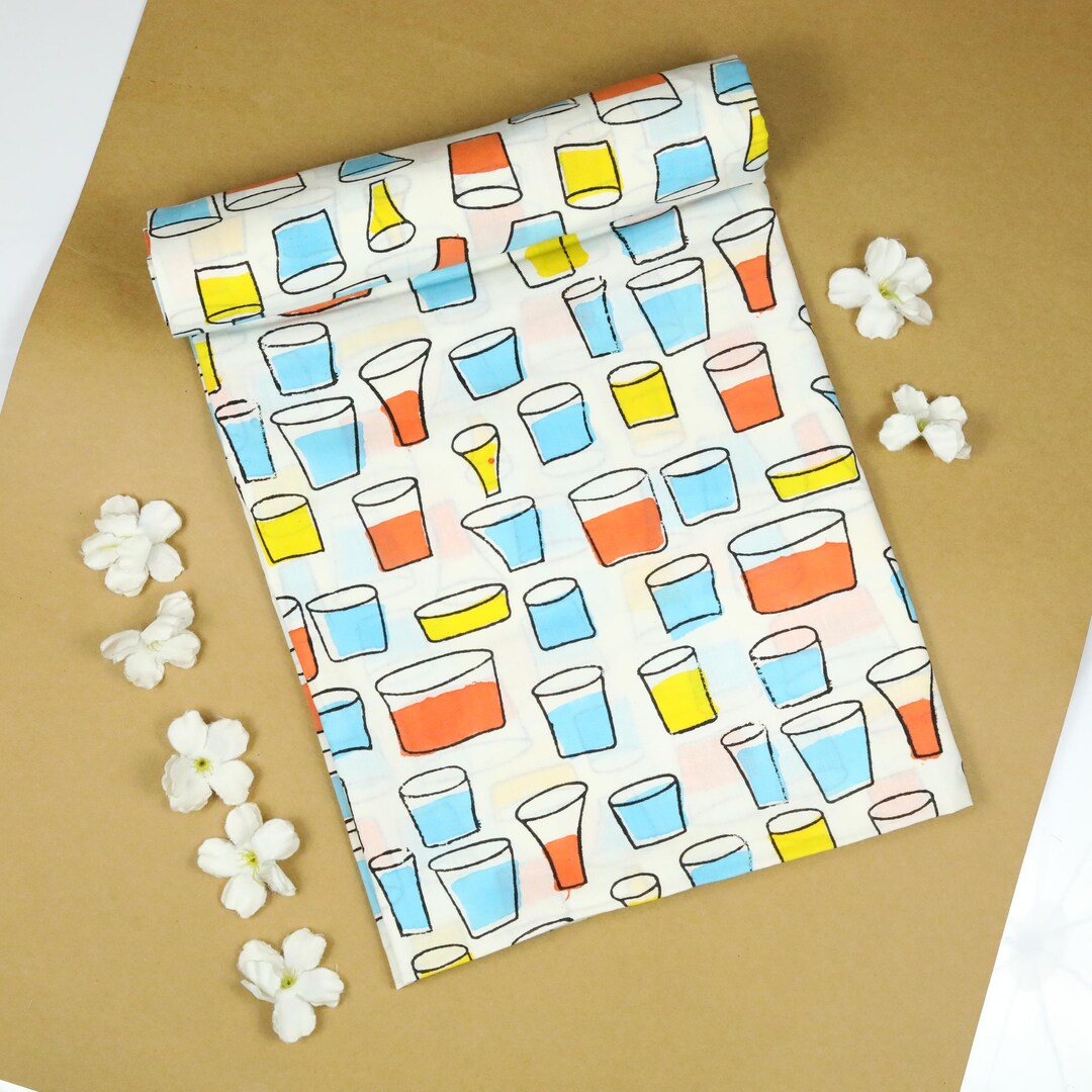 Cotton Fabric Kids Pattern Fabric by the Yard Hand Block Print Motifs ...