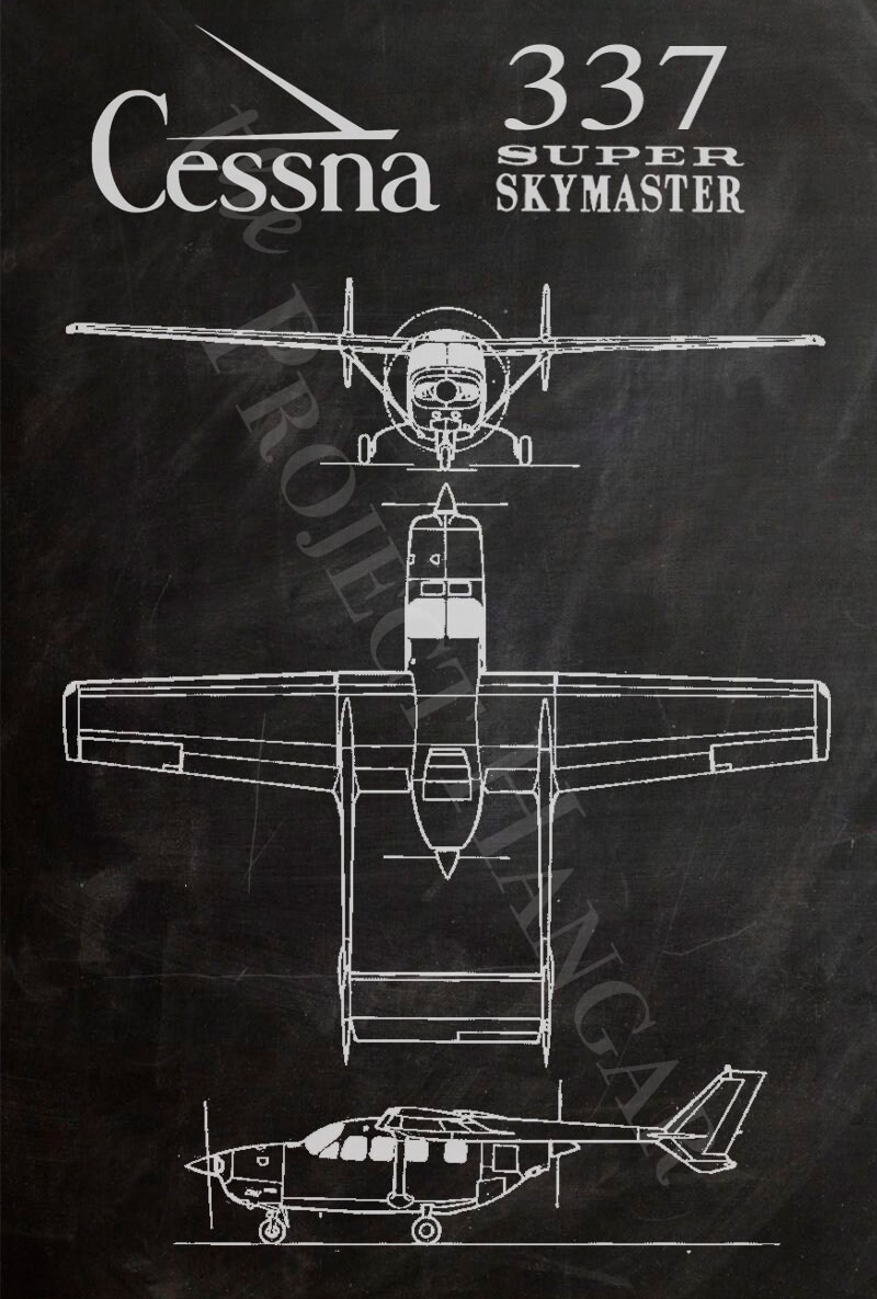 Cessna C337 Super Skymaster Blueprint Digital File 11"x14" - Etsy