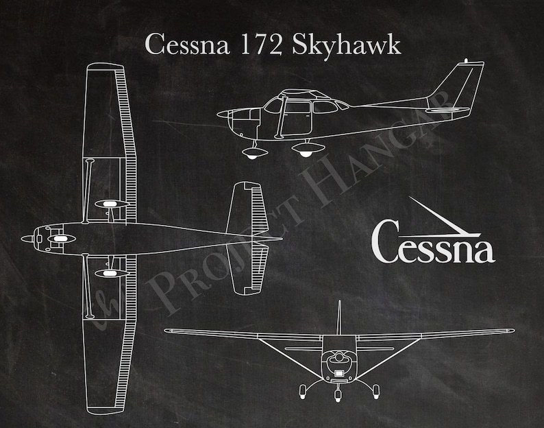 Cessna 172 Skyhawk Blueprint Digital File 11"x14" - Etsy