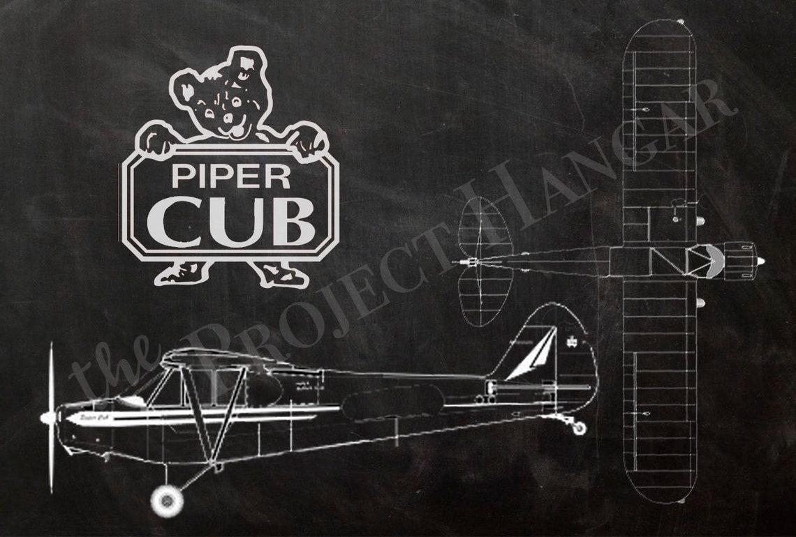 PA18 Piper Super Cub Blueprint Digital File 11"x14" - Etsy