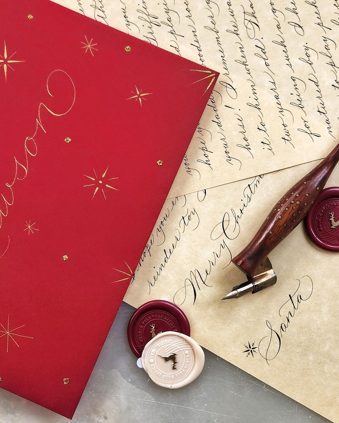 Handwritten Santa Letter | Personalized Calligraphy Gift | First ...