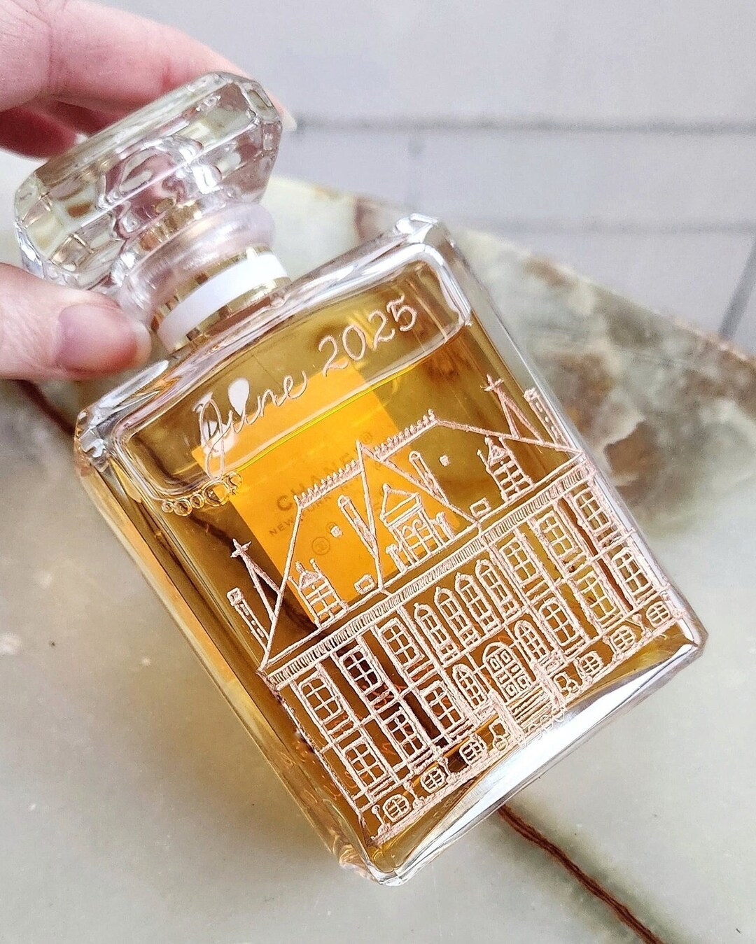 Wedding Venue Engraved Perfume Bottle, Personalized Perfume ...