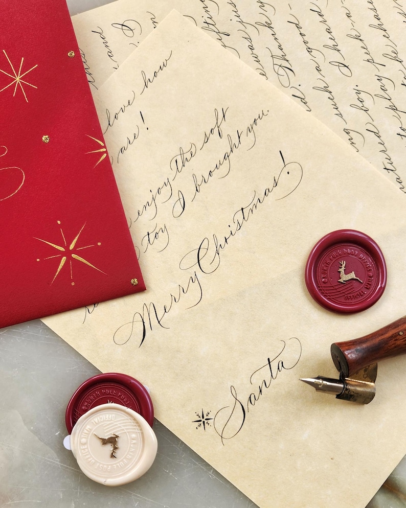 Handwritten Santa Letter | Personalized Calligraphy Gift | First ...