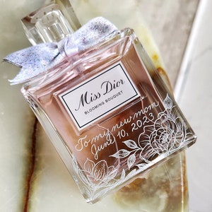 Floral Engraved Perfume Bottle, Personalized Perfume, Custom Perfume ...