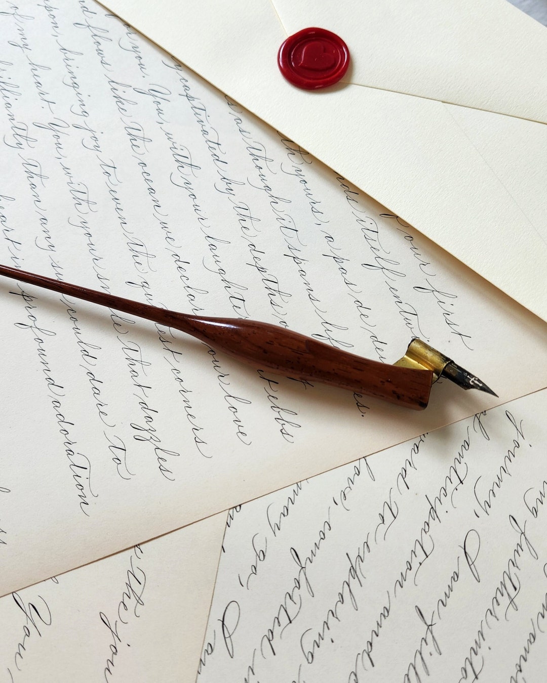 Love Letter in Calligraphy Custom Vintage Handwritten Letter ...