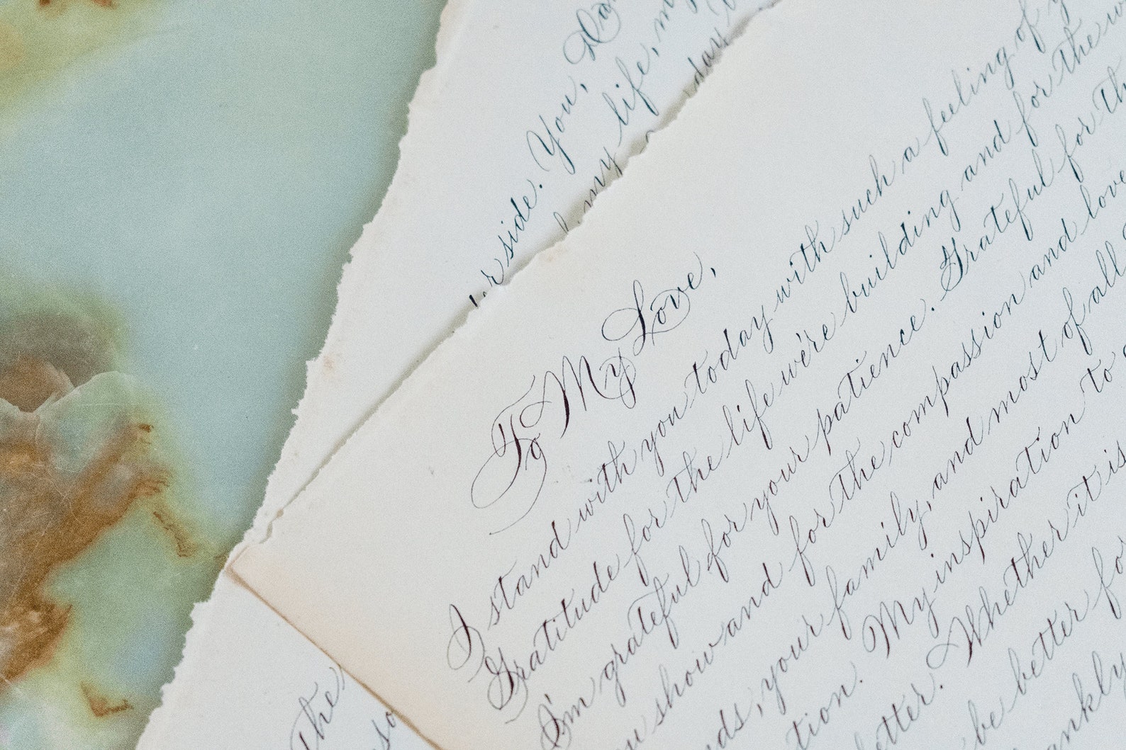 Vintage Love Letter in Calligraphy | Custom Handwritten Letter ...
