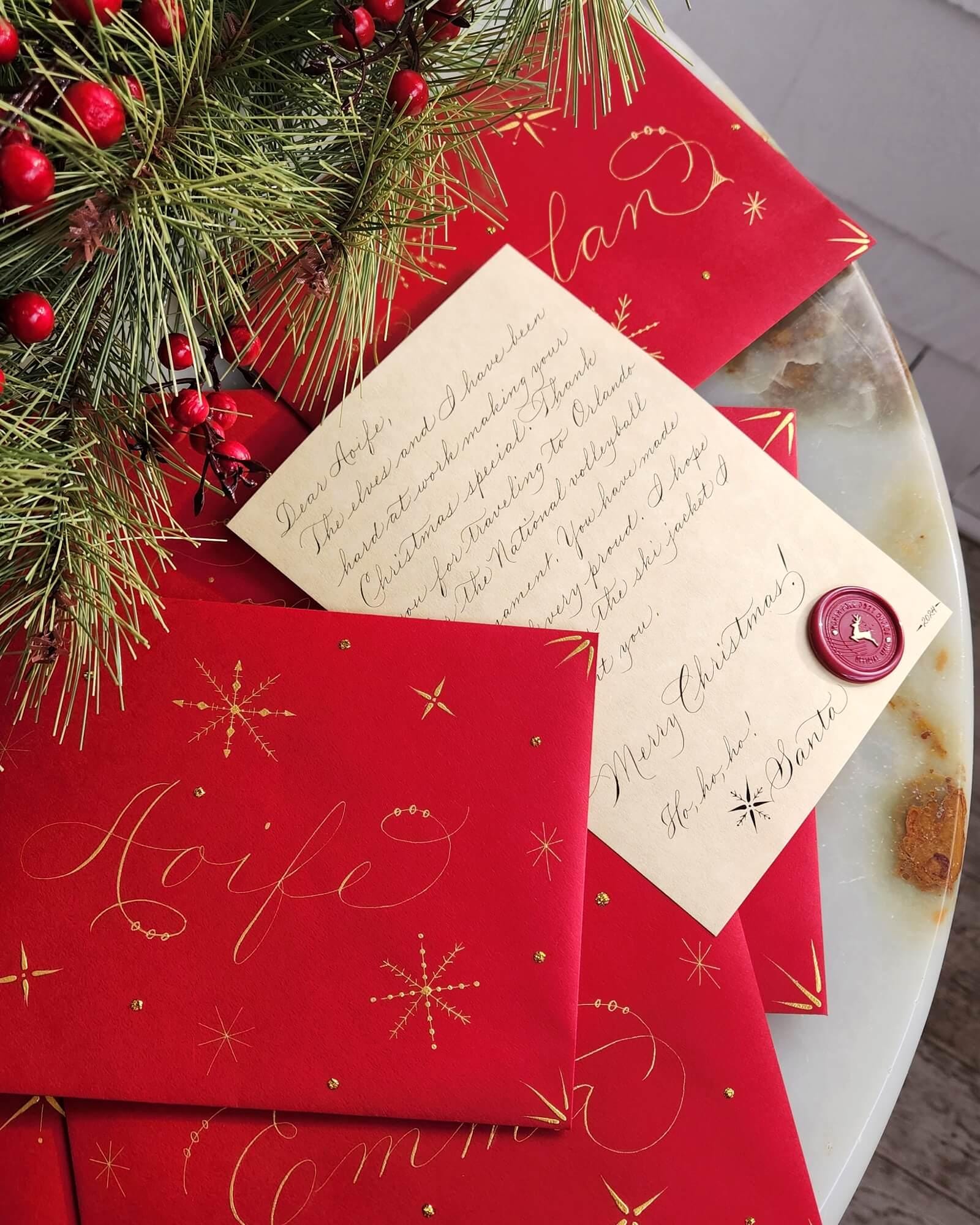 Handwritten Santa Letter | Personalized Calligraphy Gift | First ...
