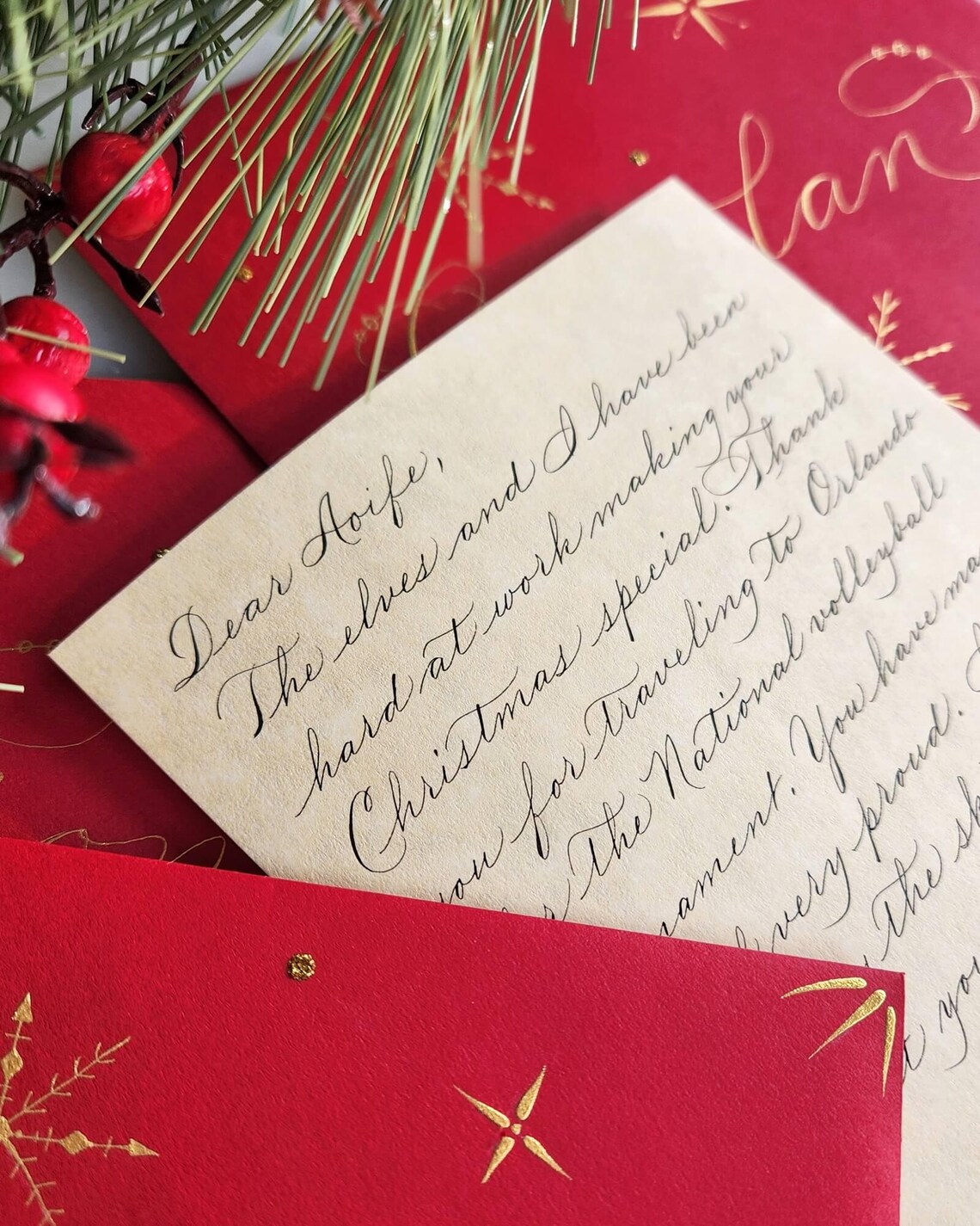 Handwritten Santa Letter | Personalized Calligraphy Gift | First ...