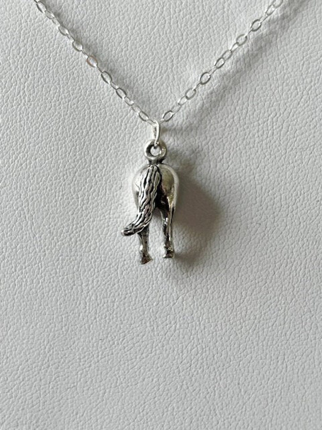 Horse’s Behind Necklace, Sterling Silver, Funny, Whimsical, Comical ...