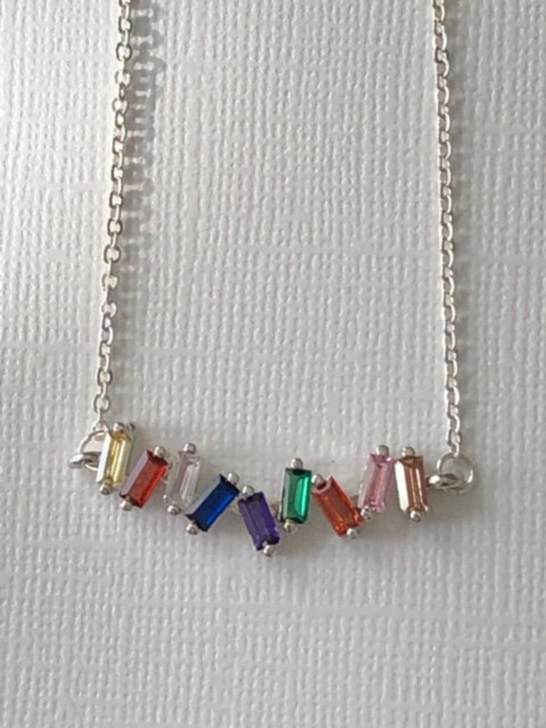 Cubic Zirconia Festoon Pendant, Multi-colored, Versatile, for Women - Etsy