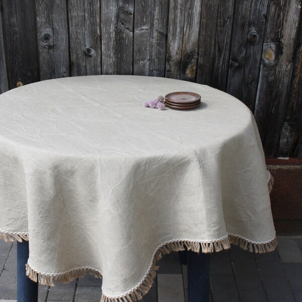 Jute Tablecloth - Etsy
