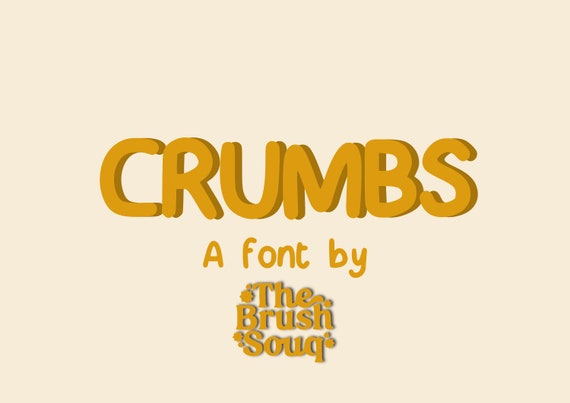 Crumbs Handwriting Font Cute Font Simple Font Instant - Etsy