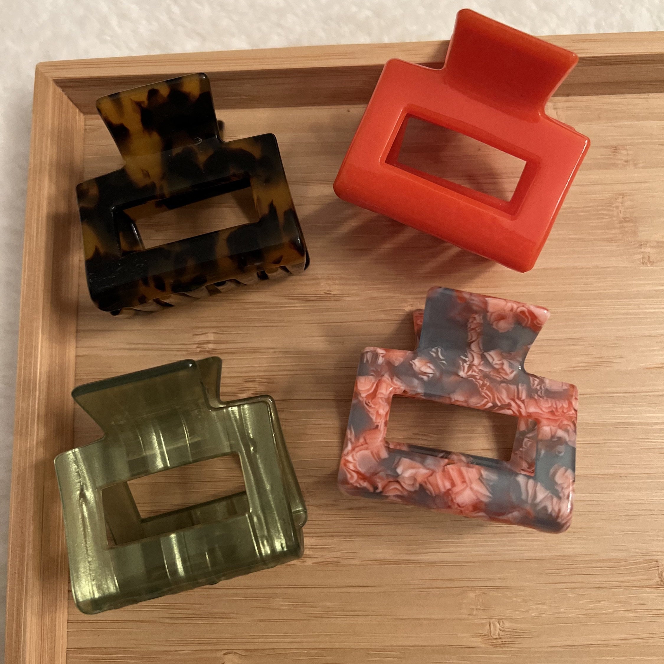 Acetate Hair Claw, Trendy Hair Clip, Minimalist Hair Accessories ...