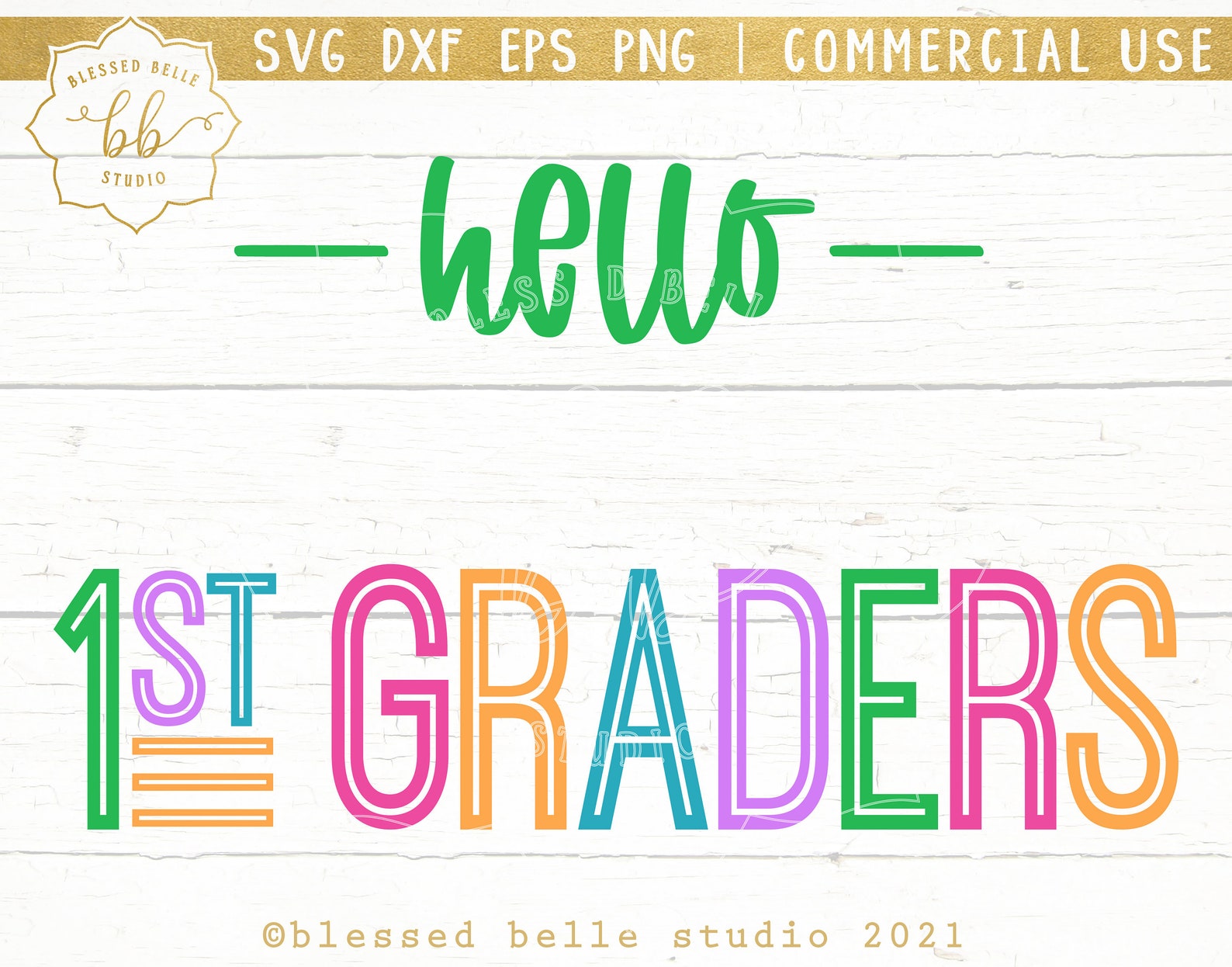 Hello 1st graders svg back to school svg first grade svg | Etsy