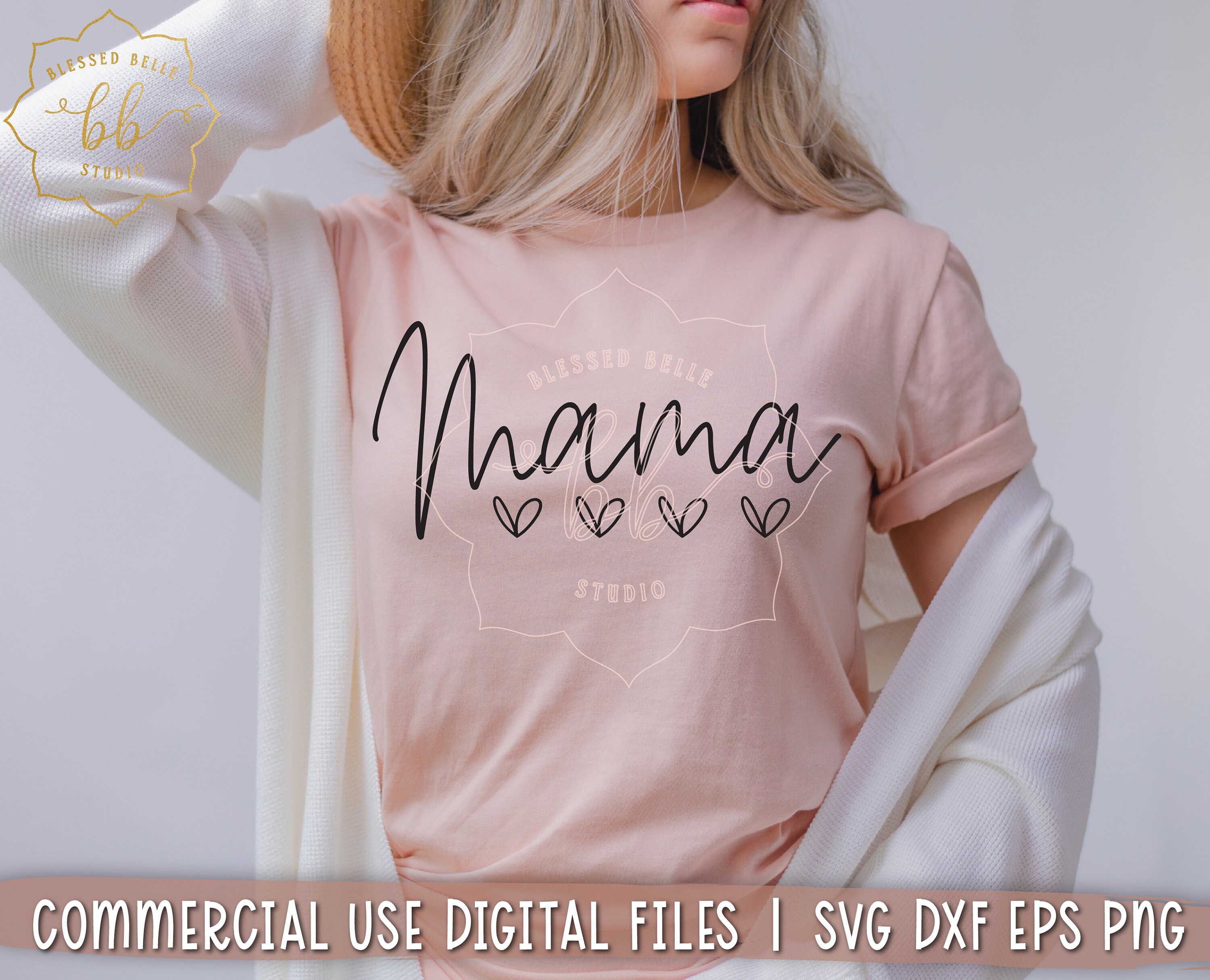 Mama Svg, Mothers Day Svg, Mama of 4 Svg, 4 Kids Svg, 4 Hearts Svg, Mom ...