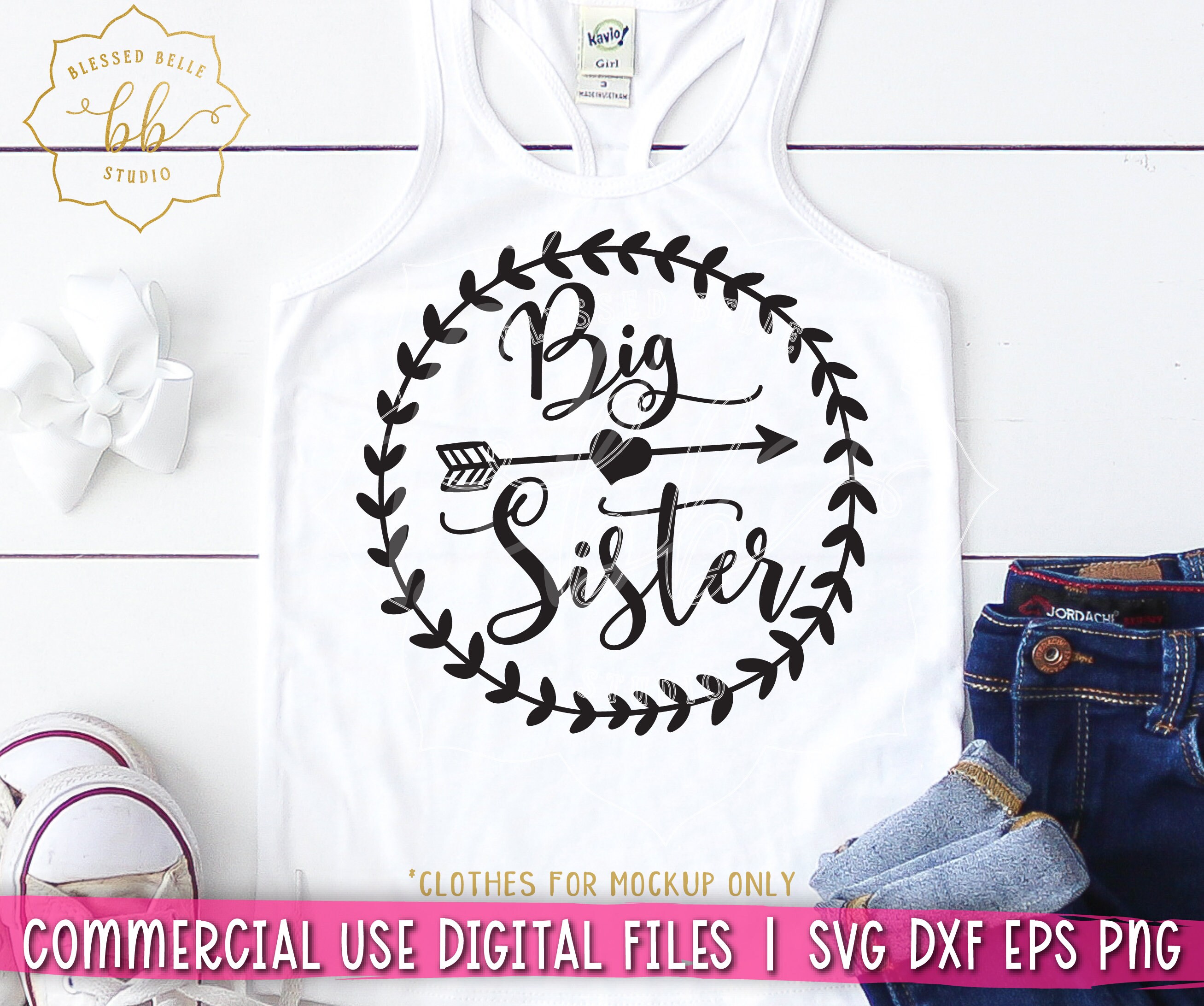 Hermana mayor svg hermana svg guirnalda svg diseño de | Etsy