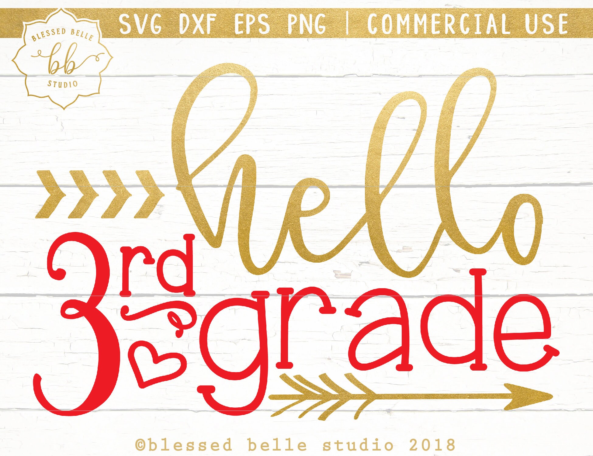 Hello 3rd Grade Svg 3rd Grade SVG Back to School Svg Third | Etsy