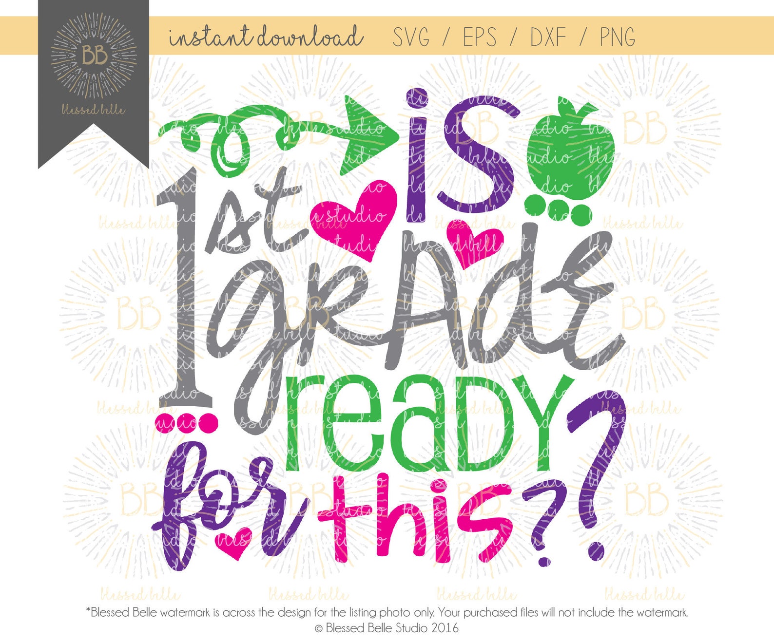 First Grade SVG, Back to School Svg, is 1st Grade Ready for This Svg ...