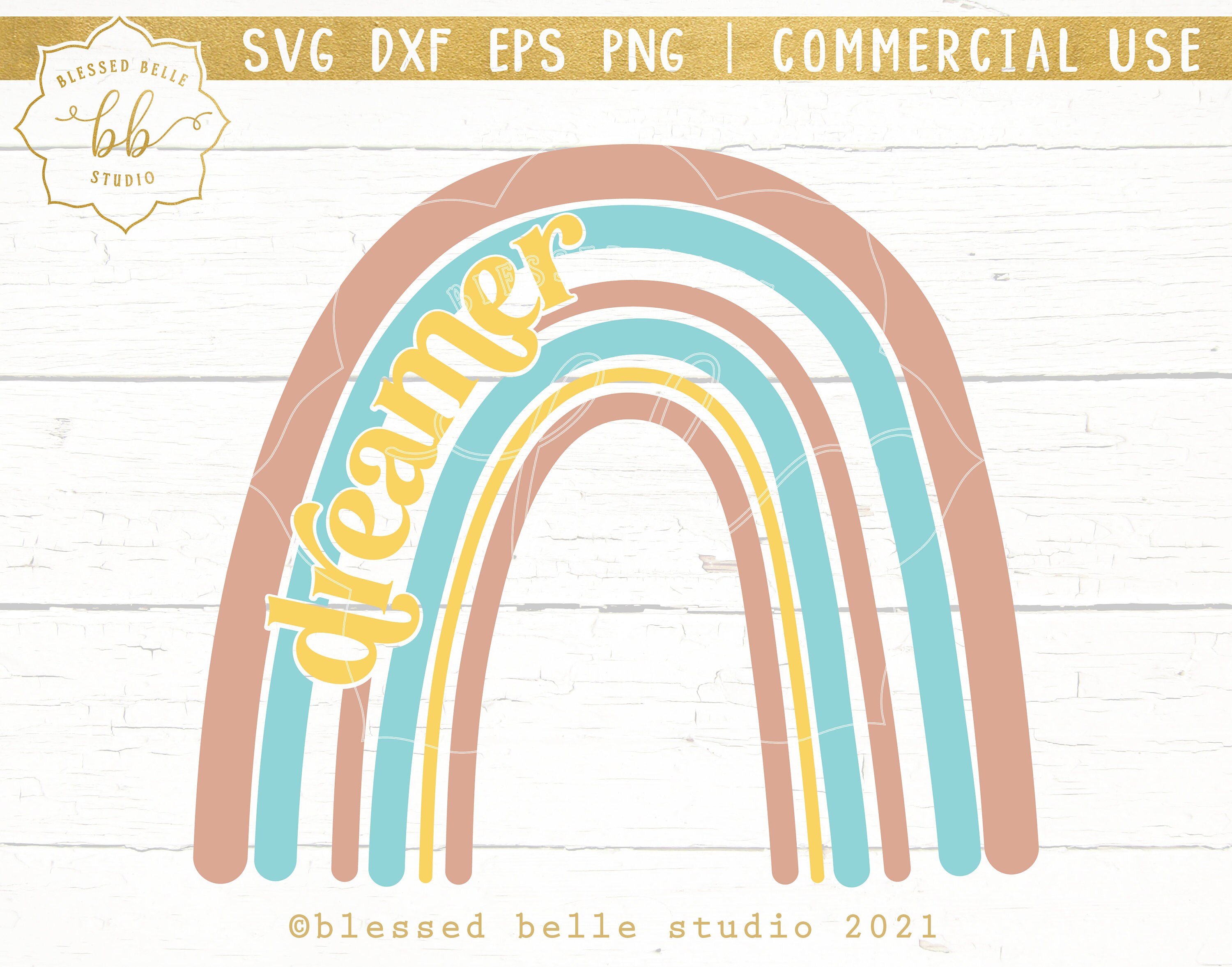 Dreamer SVG, Dreamer PNG, Boho Svg, Dreamer Rainbow Svg Png, Teen, Girl ...