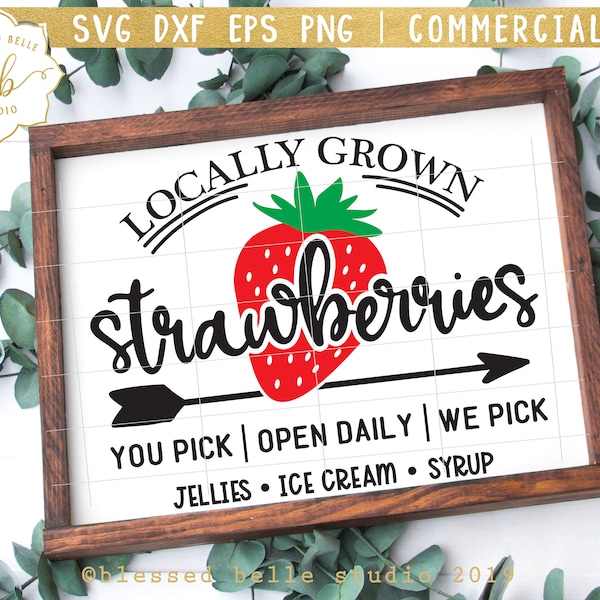 Strawberry Farm Sign - Etsy