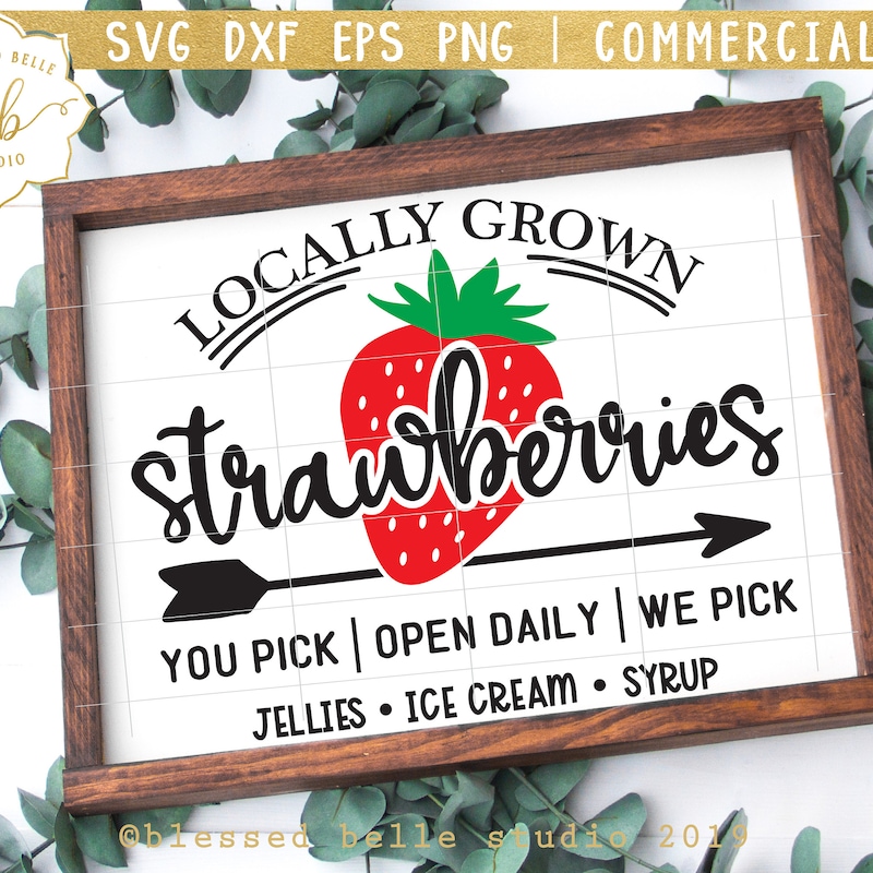 Strawberry Farm Sign - Etsy