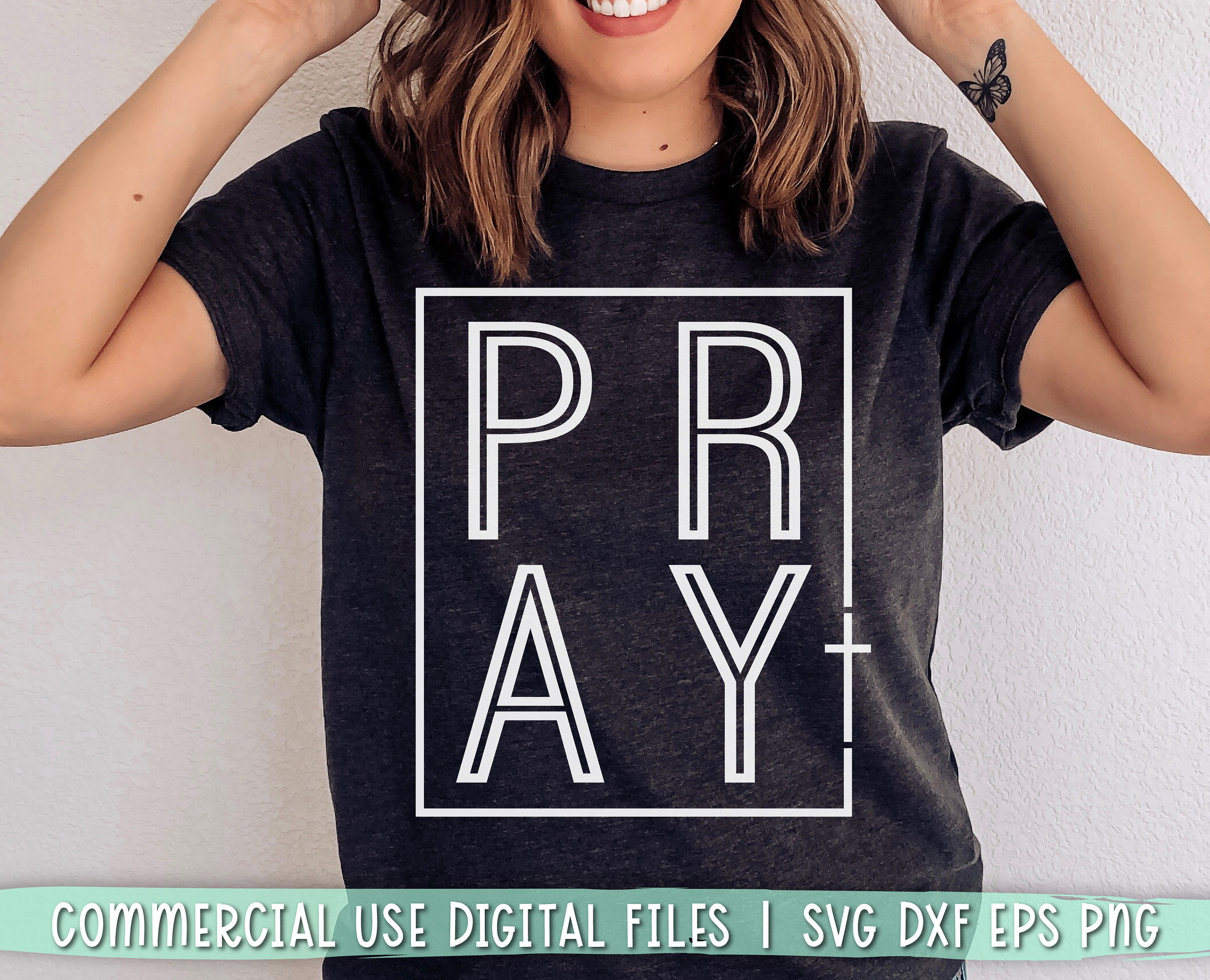 Pray Svg Praying Svg Christian Cross Svg Prayers Svg - Etsy