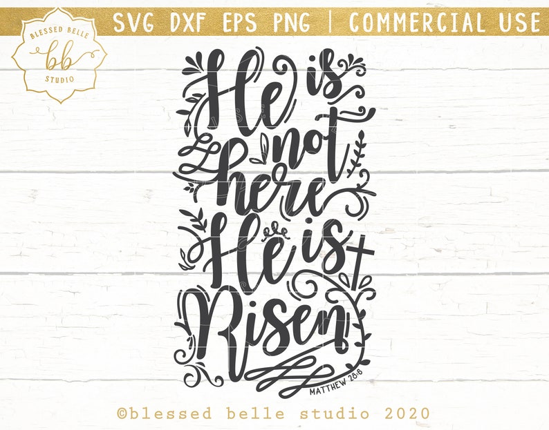 Easter Farmhouse Svg He is Risen Svg He is Not Here He is - Etsy