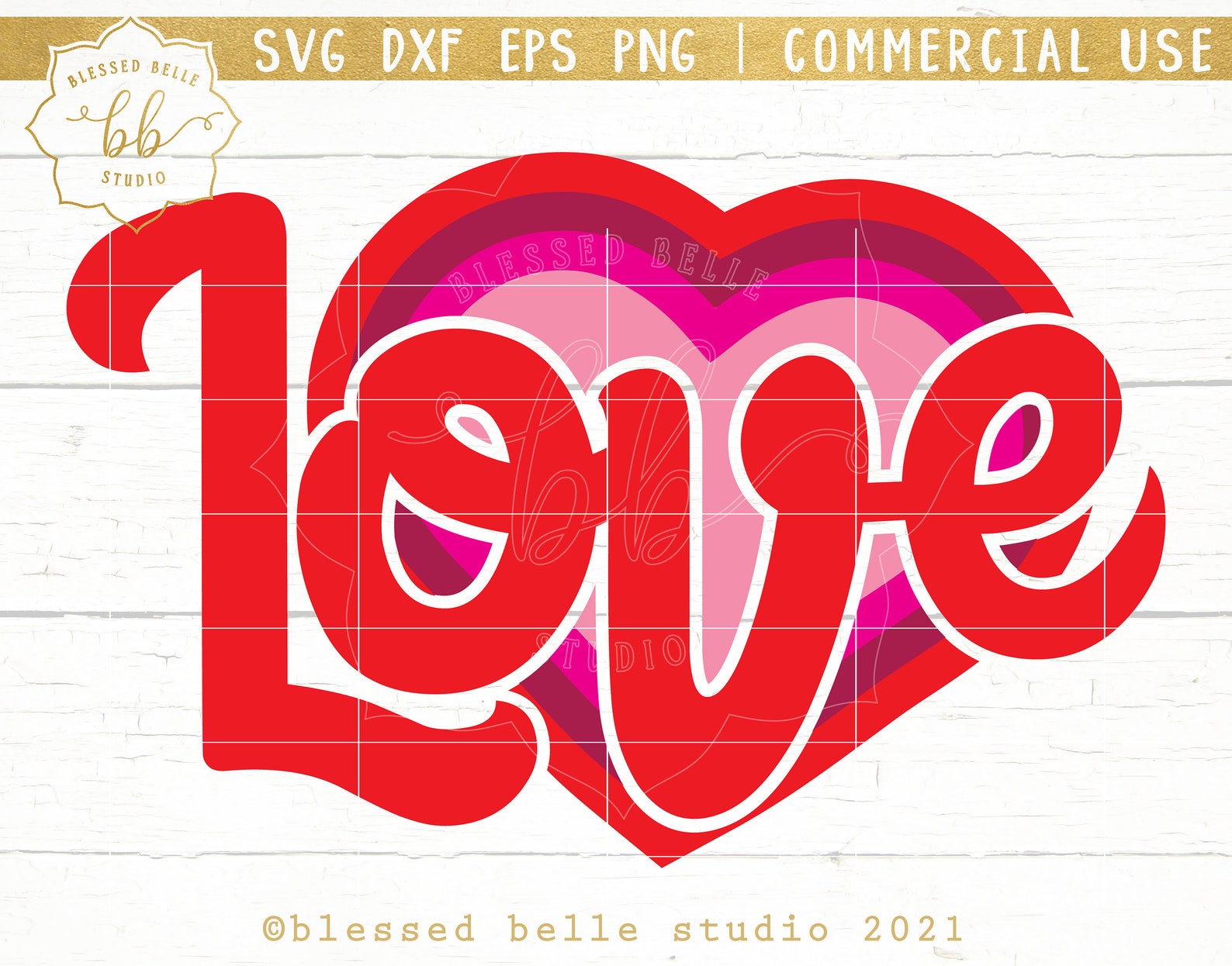 Valentine Svg, Love Retro Heart Svg, Vintage, Valentine's Day Svg ...