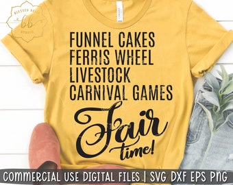 Fair SVG, State Fair, Fall Svg, Eps, Dxf, Png File, Silhouette, Cricut ...