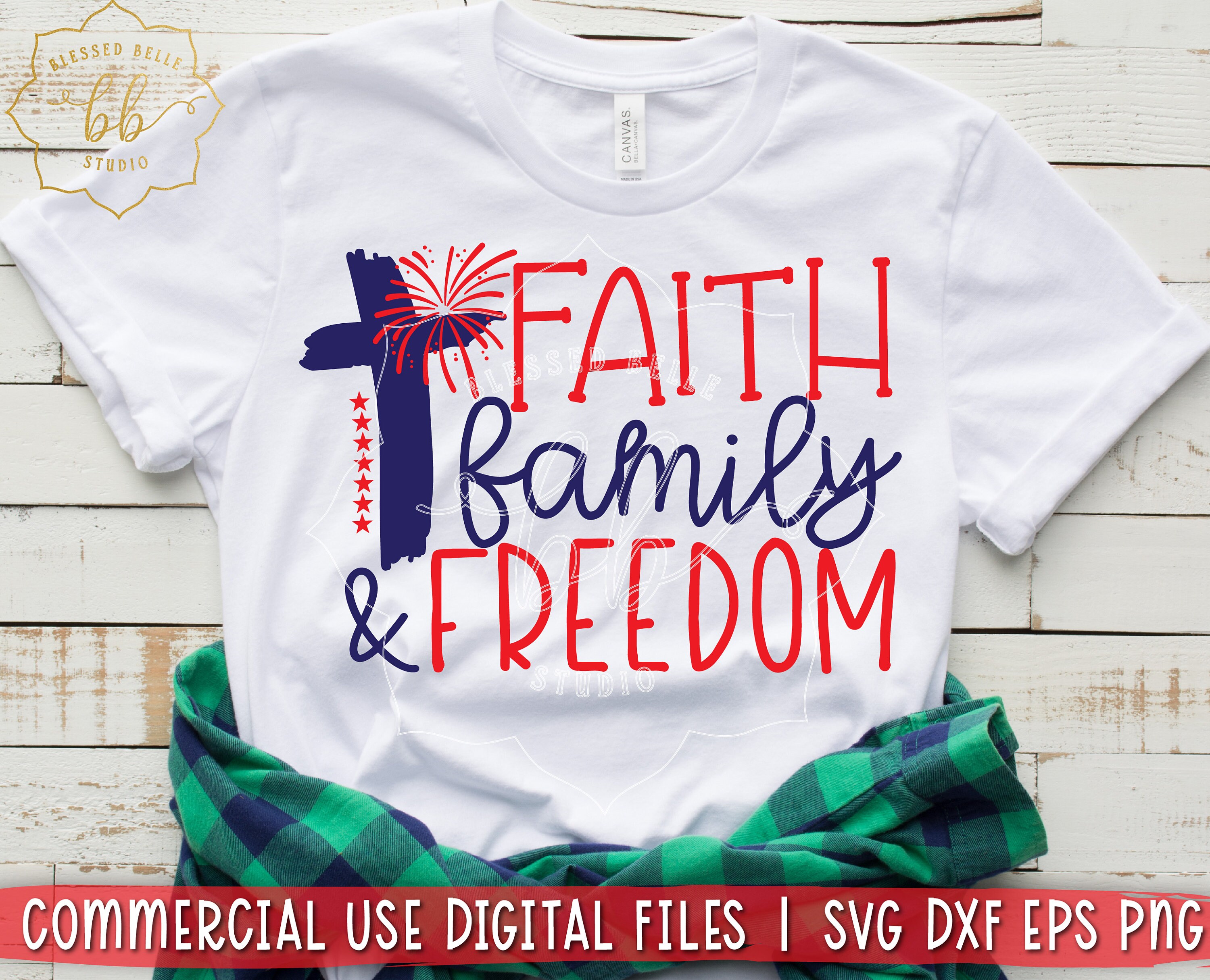 Faith Family and Freedom Svg, America Svg, Christian, 4th of July SVG ...