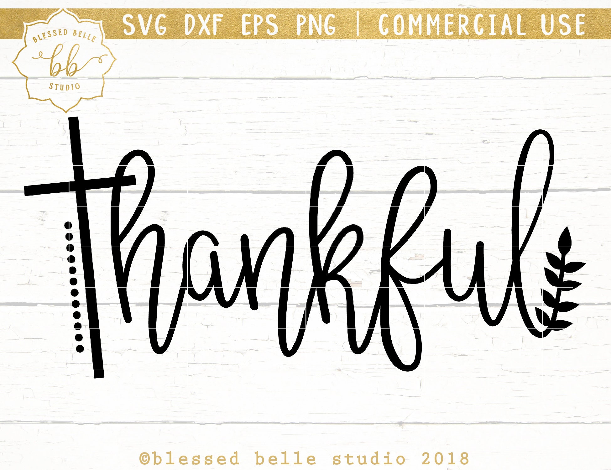 Thankful SVG Thankful With Cross SVG Thanksgiving SVG Fall - Etsy