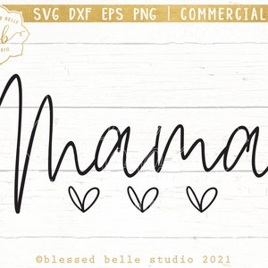 Mama of 3 Svg, 3 Kids Svg, 3 Hearts Svg, Mama Svg, Mothers Day Svg, Mom ...