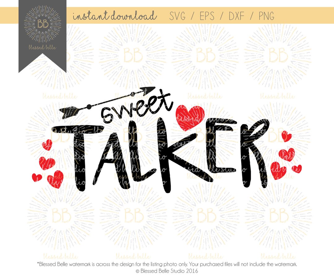 Sweet Talker SVG, Valentines Svg, Boy Valentine's Svg, Valentine's Day ...