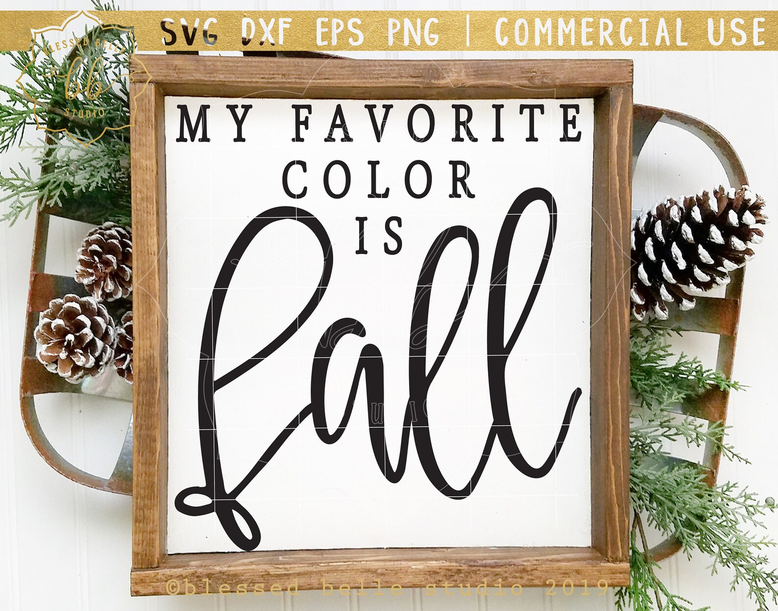 Fall Farmhouse SVG My Favorite Color is Fall SVG Fall SVG - Etsy