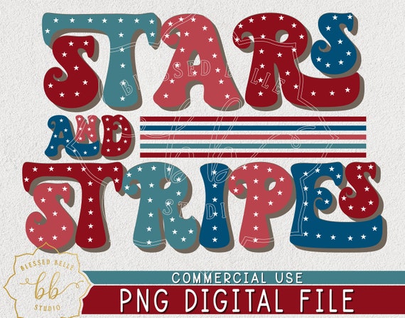 Stars and Stripes PNG July 4th Png Vintage Fourth of July - Etsy