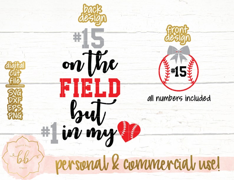 Baseball SVG, Dxf, Eps, Png, Baseball Mom Svg, Number 1 in My Heart ...
