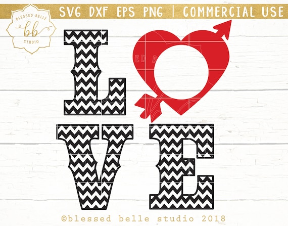 Valentine Monogram SVG LOVE Monogram SVG Valentines Svg - Etsy