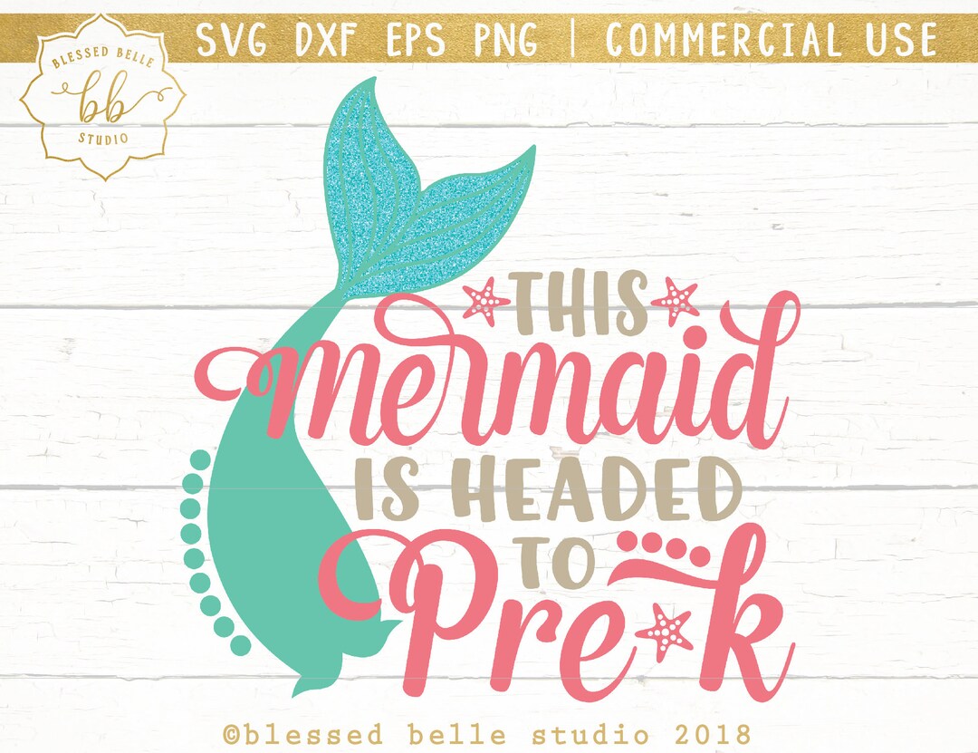 Mermaid Back to School Svg, Prek SVG, Prek Back to School Svg ...