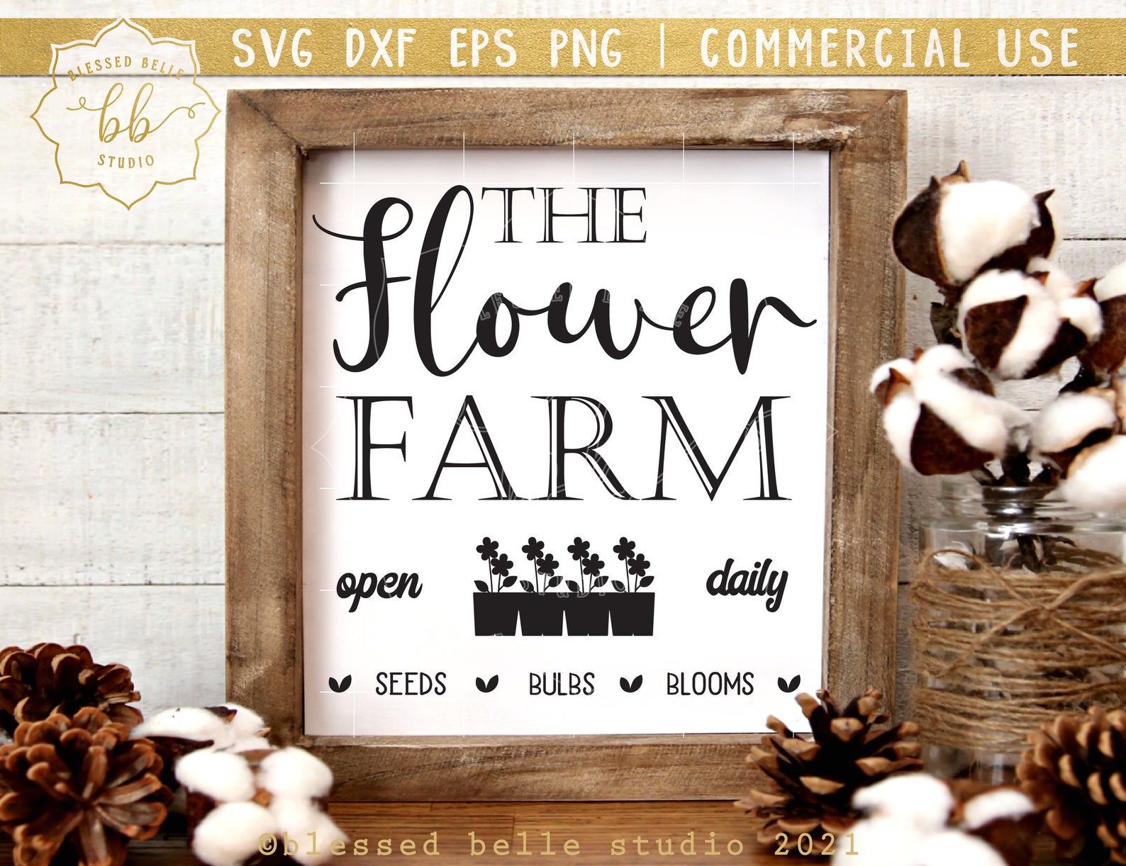 Spring Svg Spring Farmhouse Svg Png Flower Farm Sign Svg - Etsy