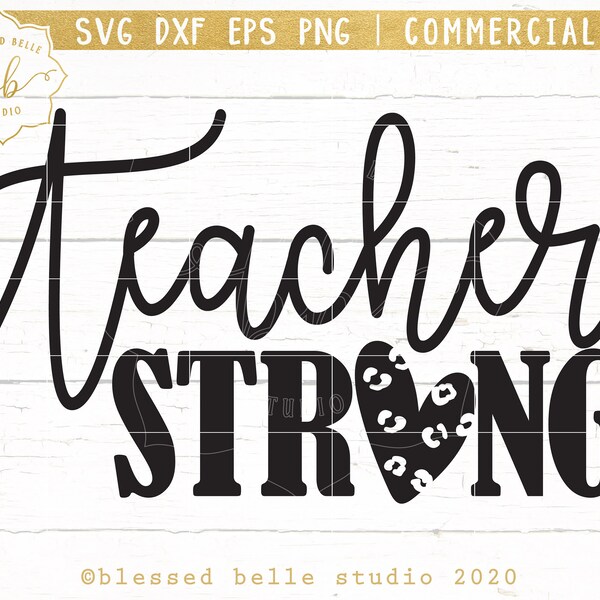 Teacher Strong Svg - Etsy