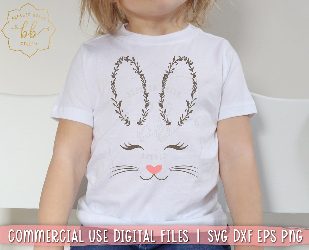 Bunny Face Svg, Floral Bunny Svg, Bunny Ears Svg, Easter Svg, Easter ...