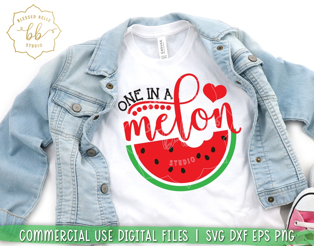 One in a Melon Svg, Watermelon Svg, Melon Svg, Summer Svg, Dxf, Eps ...