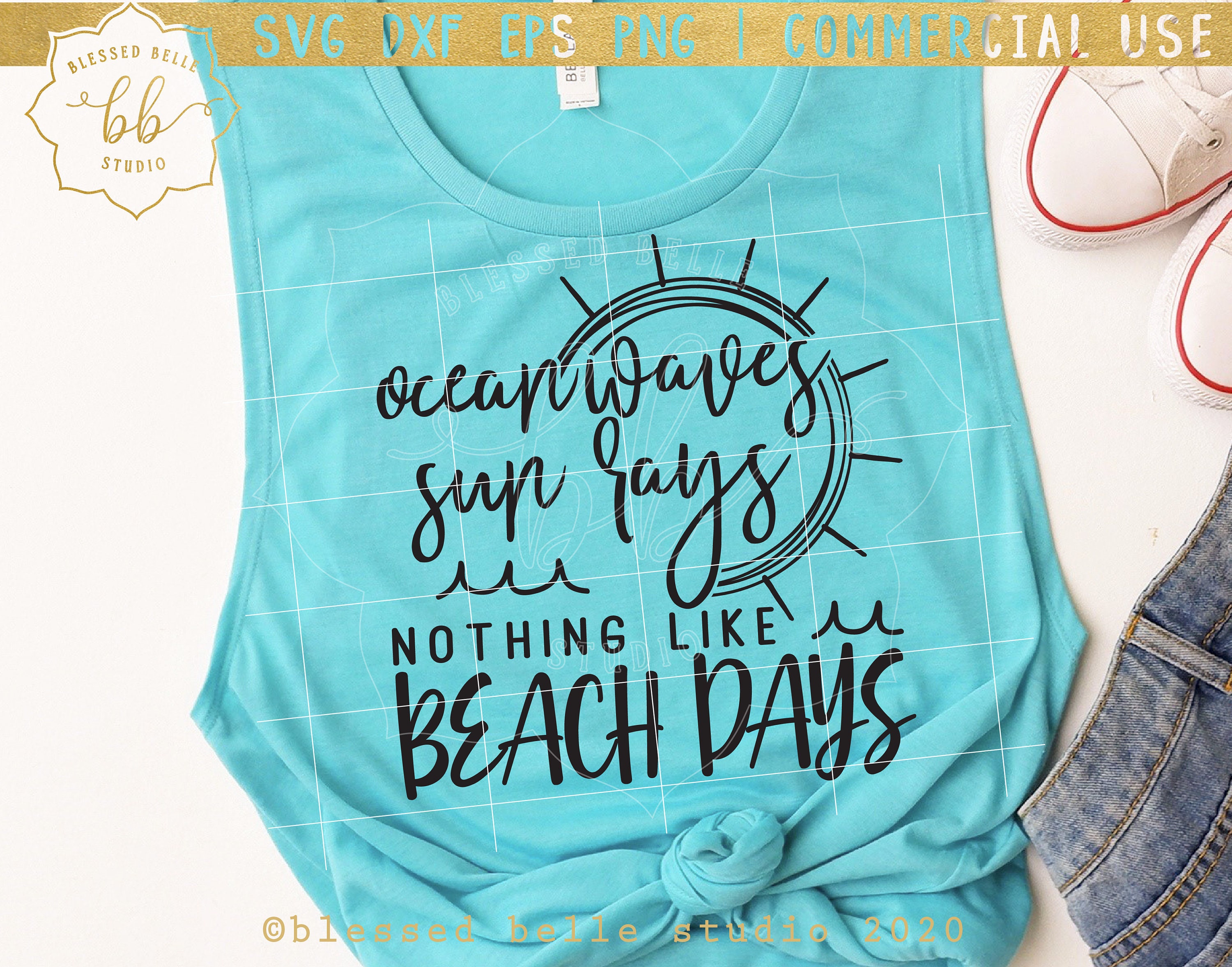 Beach Svg, Ocean Waves Sun Rays Nothing Like Beach Days Svg, Beach Trip ...