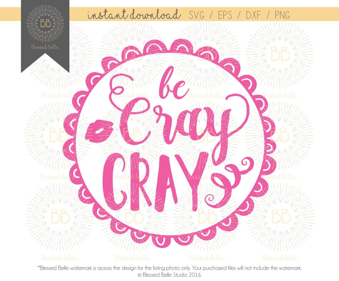 Cray Cray SVG, Crazy Girl SVG, Svg, Eps, Dxf, Png File, Silhouette ...